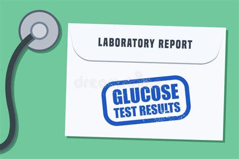 Glucose Blood Level Lab Test Results Stock Vector Illustration Of