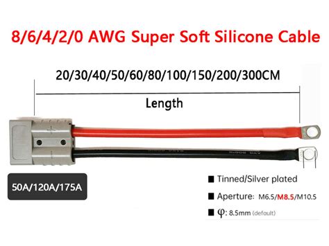 50a120a175a 전기 자동차 배터리 충전 플러그 용 실리콘 케이블이있는 600v 이중 극 커넥터 고전류 커넥터 키트 전기 장비 및 소모품