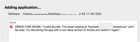 Ios Error Itms 90596 Invalid Bundle The Asset Catalog At Payload
