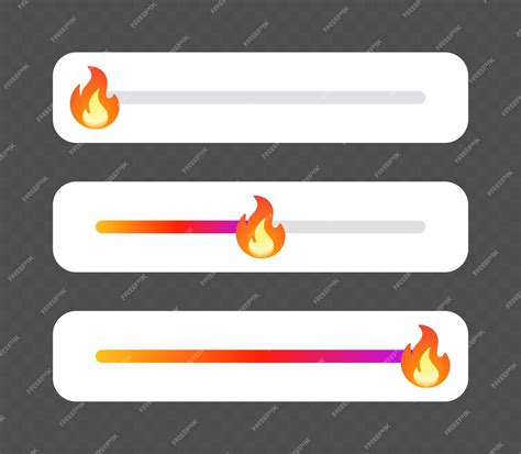 Premium Vector Instagram Reaction Slider With Fire Emoji Mockup Vector Illustration