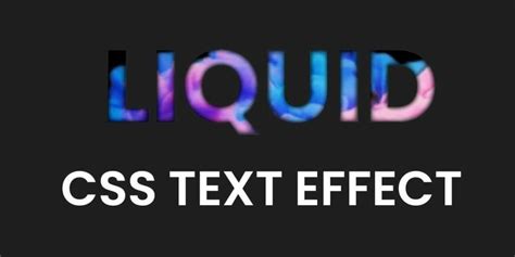 Css Liquid Text Effect Rdevto