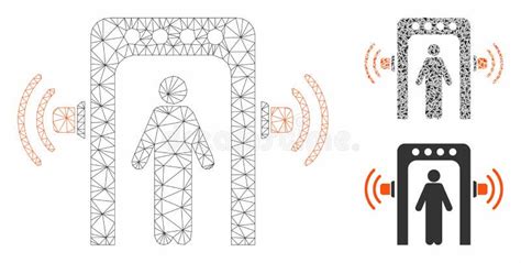 Passenger Control Vector Mesh 2d Model And Triangle Mosaic Icon Stock