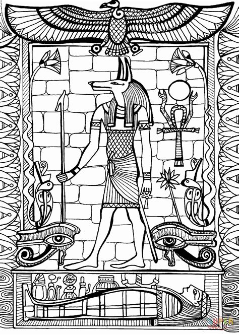 Egyptian Gods Coloring Page Free Printable Coloring P