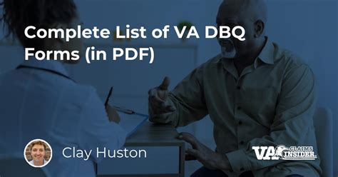 Full List Of Va Dbq Forms In Pdf