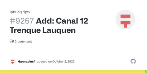 Add Canal 12 Trenque Lauquen Issue 9267 Iptv Org Iptv GitHub
