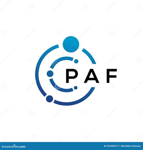 Paf Letter Technology Logo Design On White Background Paf Creative