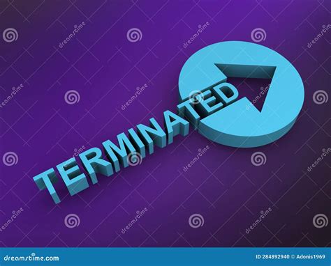 Terminated Word On Purple Stock Illustration Illustration Of Date