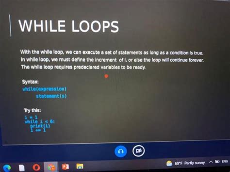 Solved WHILE LOOPS With The While Loop We Can Execute A Set Chegg Com