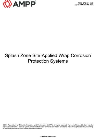 Ampp Sp21484 2023 Splash Zone Site Applied Wrap Corrosion Protection