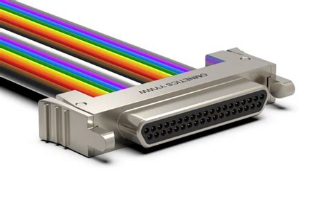 A Dual Row Latching Micro D Pin Contact Discrete Wired Connector W Latches