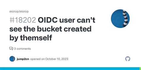 Oidc User Cant See The Bucket Created By Themself · Issue 18202 · Minio Minio · Github