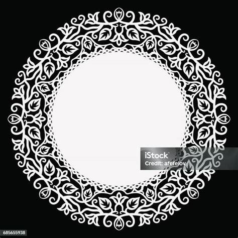 레이스 라운드 종이 받침 용 냅킨 레이스 눈송이 인사말 요소 패키지 벡터 일러스트 고풍스런에 대한 스톡 벡터 아트 및 기타