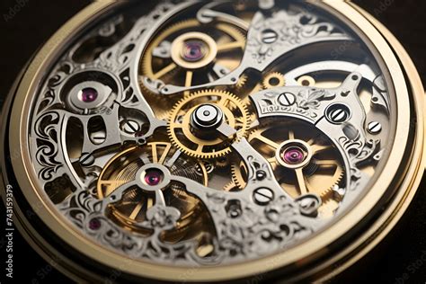 Clockwork Mechanism Of A Clock Working Clock Mechanism Technology Mechanism Of A Clock With