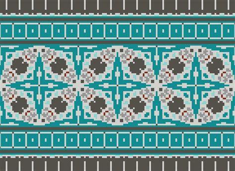 Beautiful Pixel Patterns Traditional Folk Style Geometric Ethnic