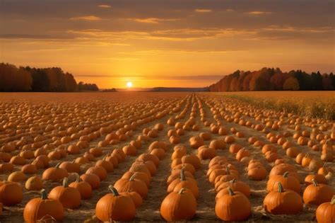 Pumpkin Patch Field Landscape Background Pumpkin Background Pumpkin