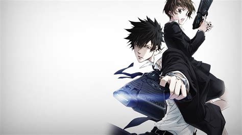 Psycho Pass Hd Wallpaper Akane Tsunemori And Shinya Kogami In Action