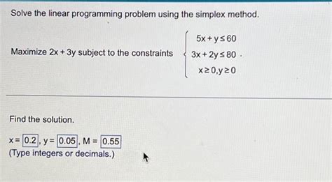 Solve The Linear Programming Problem Using The