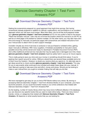 Chapter Test Form A Geometry Answers Fill Online Printable Fillable Blank PdfFiller