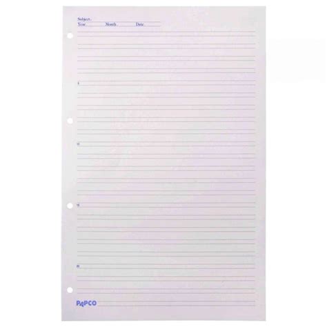 خرید و قیمت کاغذ کلاسور زبان انگلیسی 4 سوراخ پاپکو Papco سایز A4 بسته