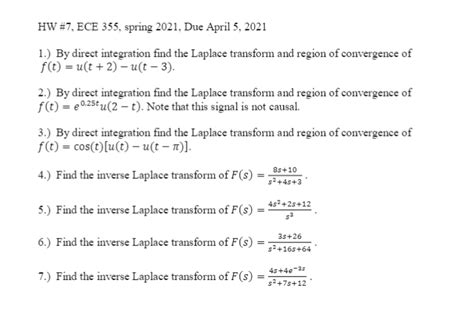 Solved HW 7 ECE 355 Spring 2021 Due April 5 2021 1 By Chegg Com