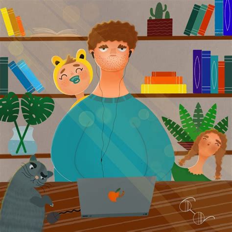 تصویرسازی تصویرگر دورکاری Illustrationartists Illustration Stayathome Marketing Parisa