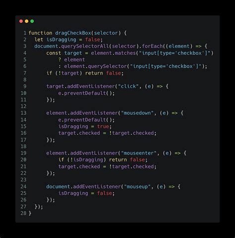 Jsjavascript 드래그하여 체크박스 선택해제하기 — Hyun Dev