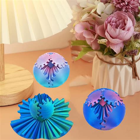 The Steampunk Whirling Wonder Fidget Gear Ball 3d Printed Gear Ball