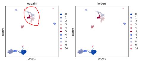 clustering with leidenalg · issue 350 · scverse scanpy · github