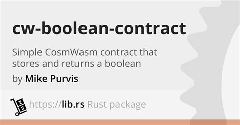Cw Boolean Contract — Rust Utility Librs