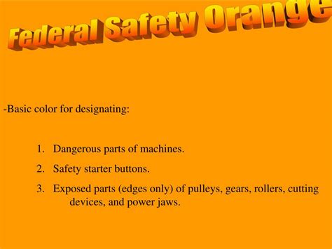 PPT Colors And Application Of The Safety Color Code PowerPoint Presentation ID