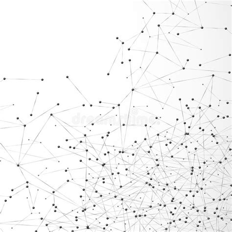 Geometric Abstract Background With Connected Line And Dots Structure Molecule And Communication