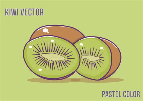 Kiwi Vector With Pastel Color Graphic By Surya · Creative Fabrica