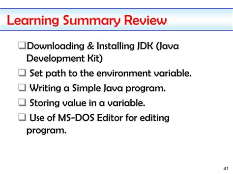 Installing Jdk And First Java Program Pptx