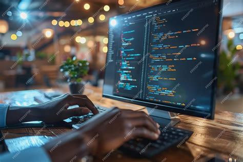 Premium Photo Programmers Hands On Keyboard Writing Source Code
