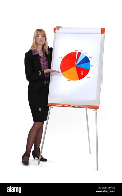 Woman Explaining Graph Stock Photo Alamy