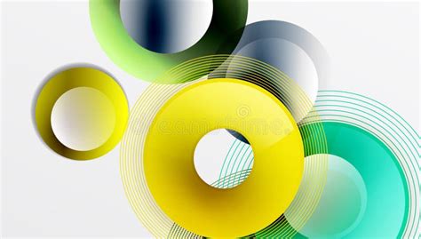 Abstract Composition Of Overlapping Circles With Smooth Gradients And Transparency Effects