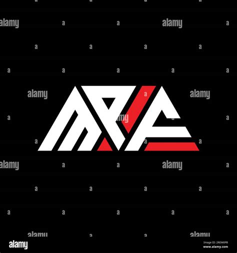 mpf triangle letter logo design with triangle shape mpf triangle logo