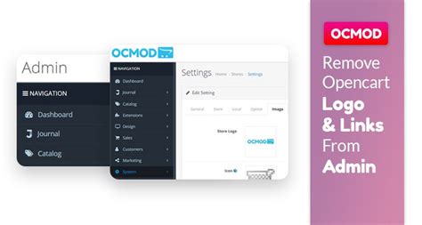 OpenCart Remove Opencart Logo And Links From Admin OCMOD