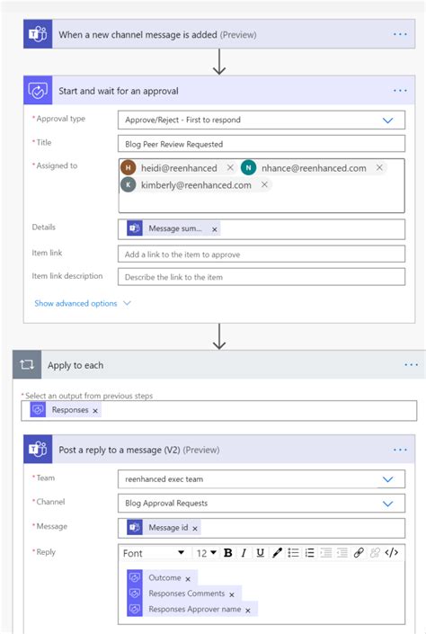 Writing A Blog Approval Flow In Power Automate Reenhanced