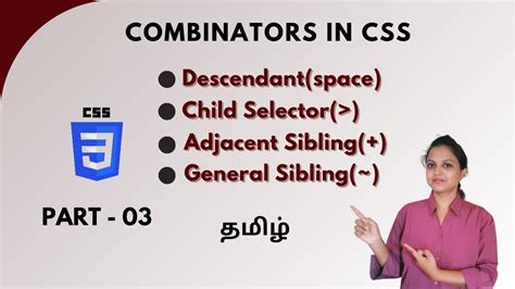 What Is Combinators In Css Css Combinators Css Tutorial Part 03 Tamil Developer