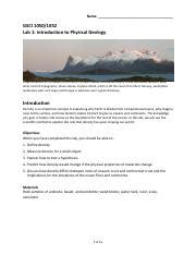 Lab Pdf Name GSCI Lab Introduction To Physical Geology Large Variations In The