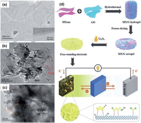 A Tem Image Of Ultrathin Ti 3 C 2 T X Mxene Nanosheets B Tem Download Scientific Diagram