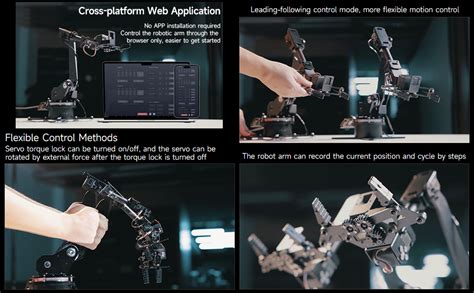 Waveshare High Torque Serial Bus Servo Desktop Robotic Arm Kit Based On Esp32 5