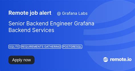 Senior Backend Engineer Grafana Backend Services