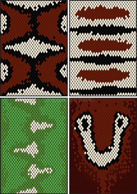 Four Seamless Patterns Stock Vector Illustration Of Macro 14669312