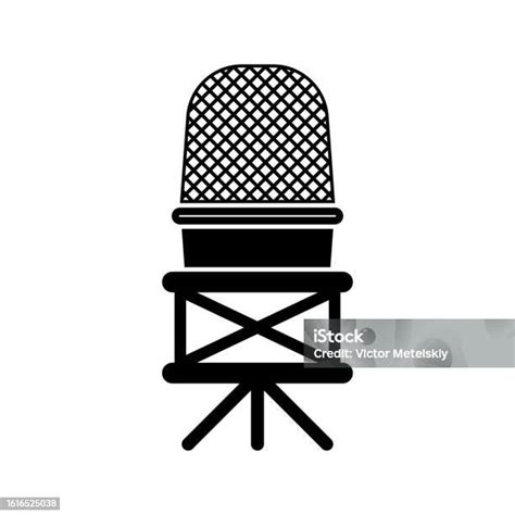 라디오 마이크 아이콘입니다 팟캐스트 마이크 기호 또는 로고 음성 녹음 스튜디오 스피커 기호 벡터 그림입니다 Live Event에