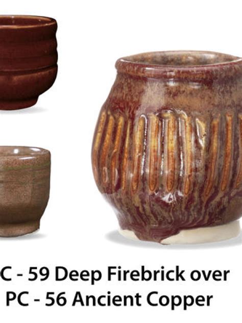 Pc 59 Deep Firebrick Over Pc 56 Ancient Copper Amaco Brent