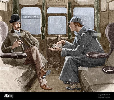 Sherlock Holmes Fictional Detective With His Assistant Dr Watson