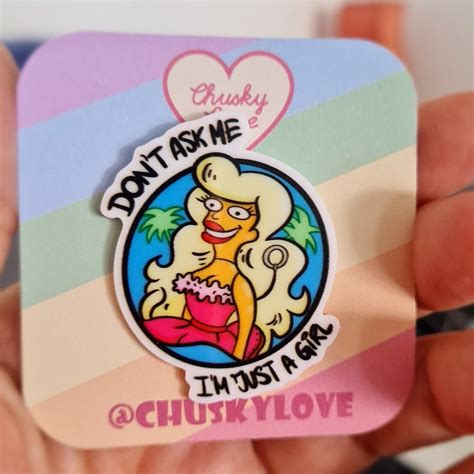 Stacy Malibu Pin Christmas Gift Simpsons Don T Ask Me Etsy