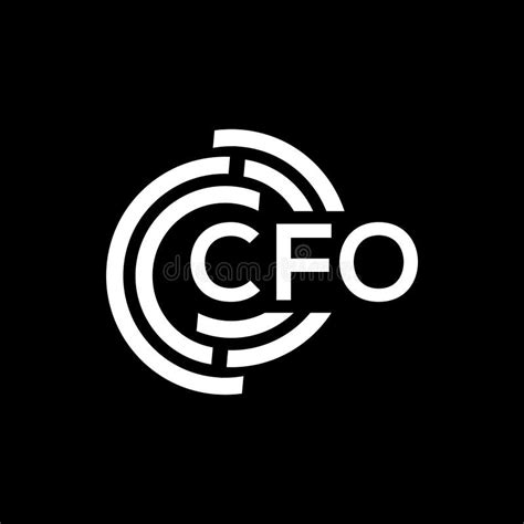 Cfo Letter Logo Design On Black Background Cfo Creative Initials